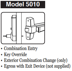 Kaba Simplex 5010MWL-26D-41 Mechanical Pushbutton Lever Lock W/ Medeco ...